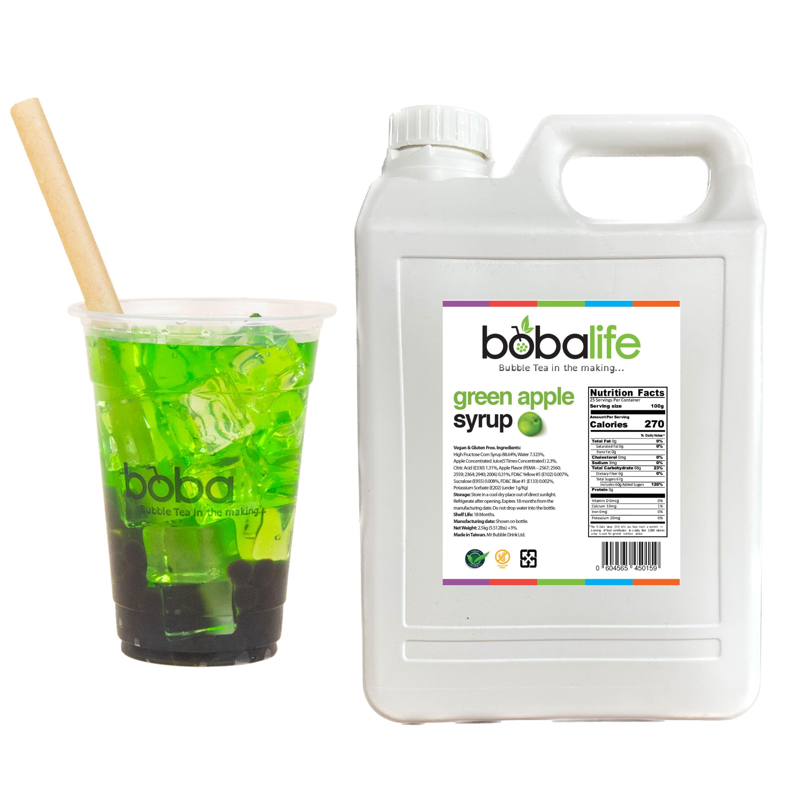 Bobalife Apple Bubble Tea Syrup (2.5kg) | 50-60 Servings (Variable ...