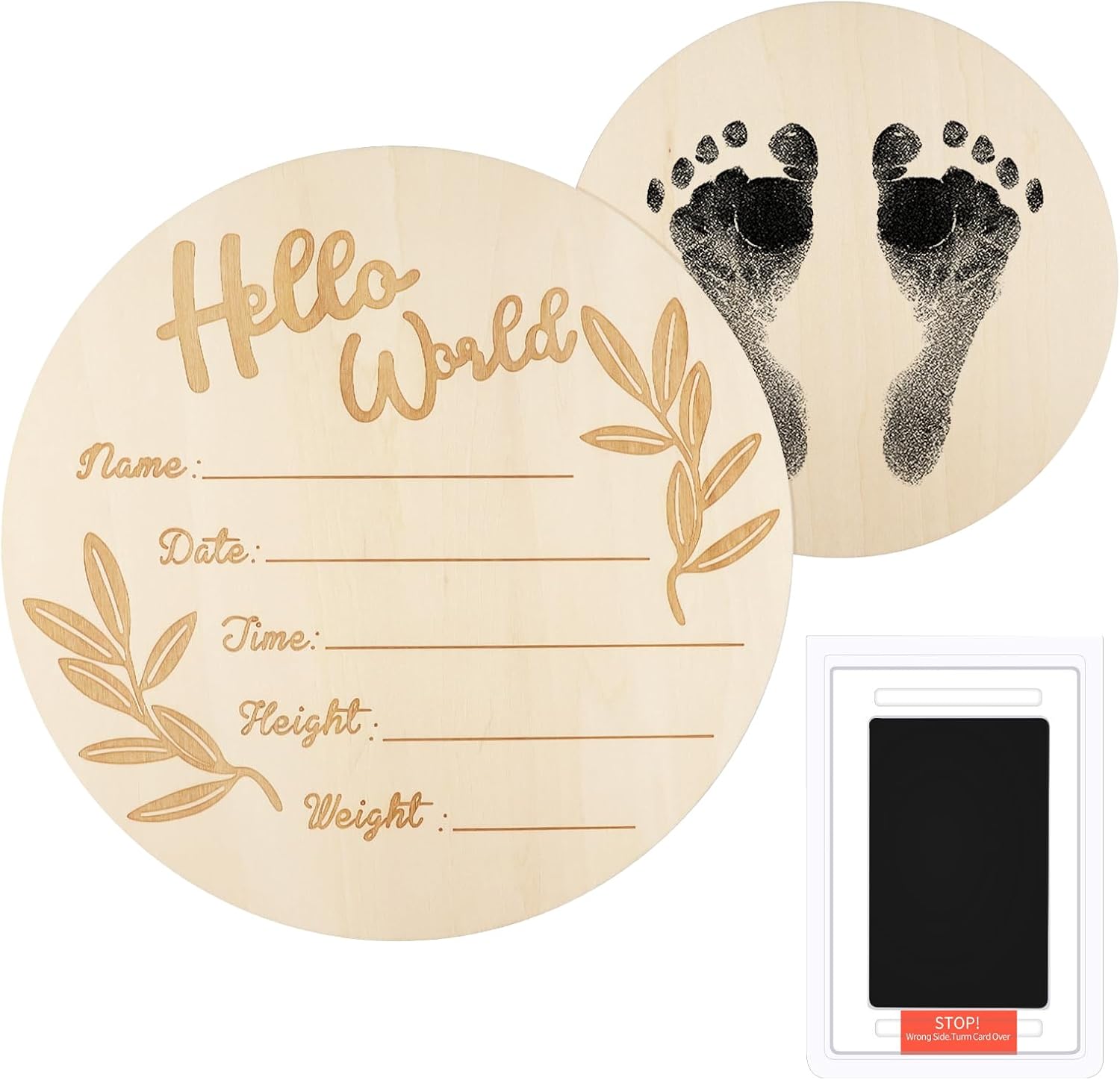 Amazon.com: Baby Announcement Sign, Hello World Newborn Sign with Ink ...