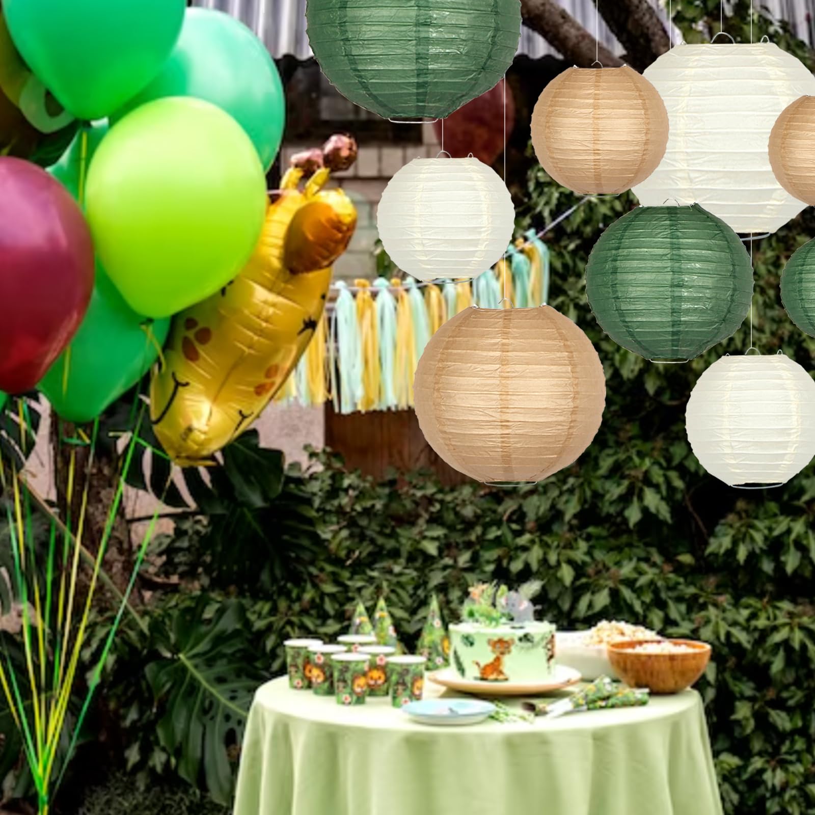 Round Lanterns For Tables Eid Mubarak 8 Inch Paper Lanterns