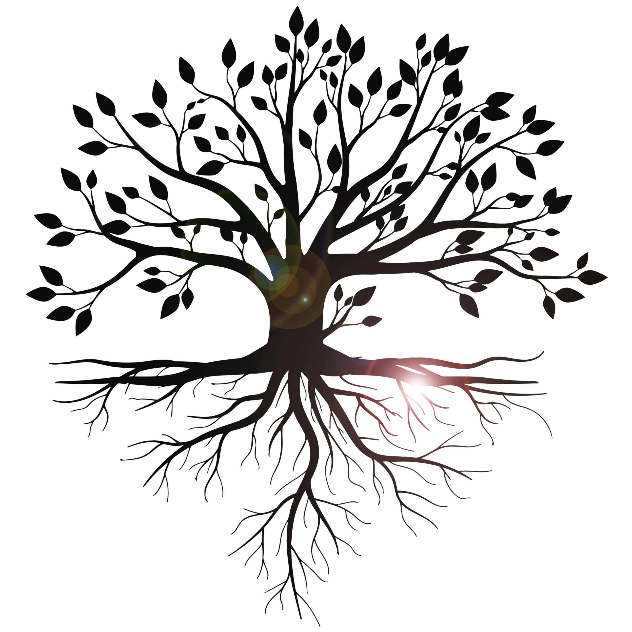 Amazon.com: Vinyl Wall Decal Tree Life Root with Leaves Branches with ...