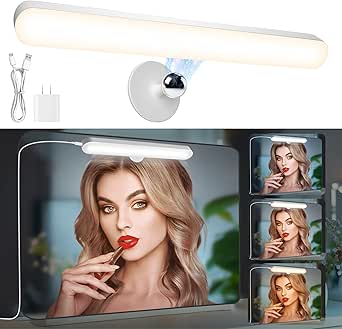 Benreom Upgraded Ultra Bright Mirror Lights, Dimmable Plug in Vanity ...
