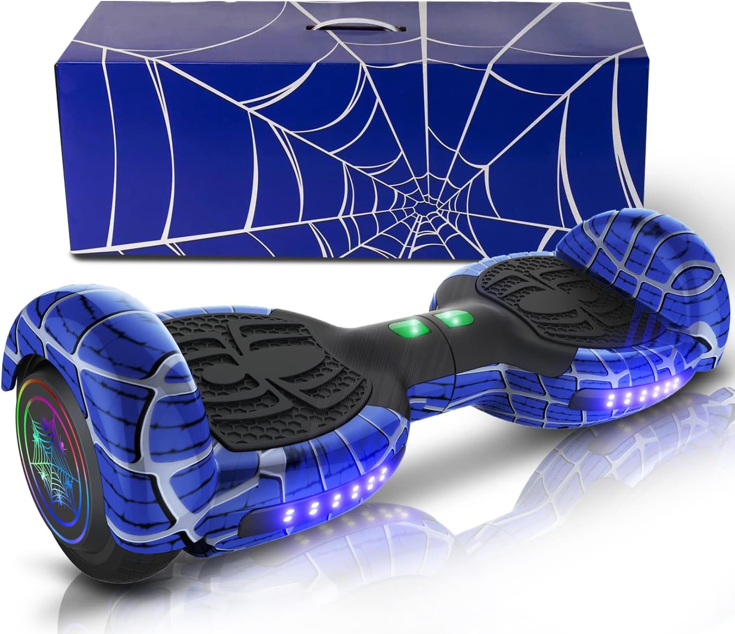 Outchoo Hoverboard with Spider Gift Box, Built-in Bluetooth Speaker, 6. ...