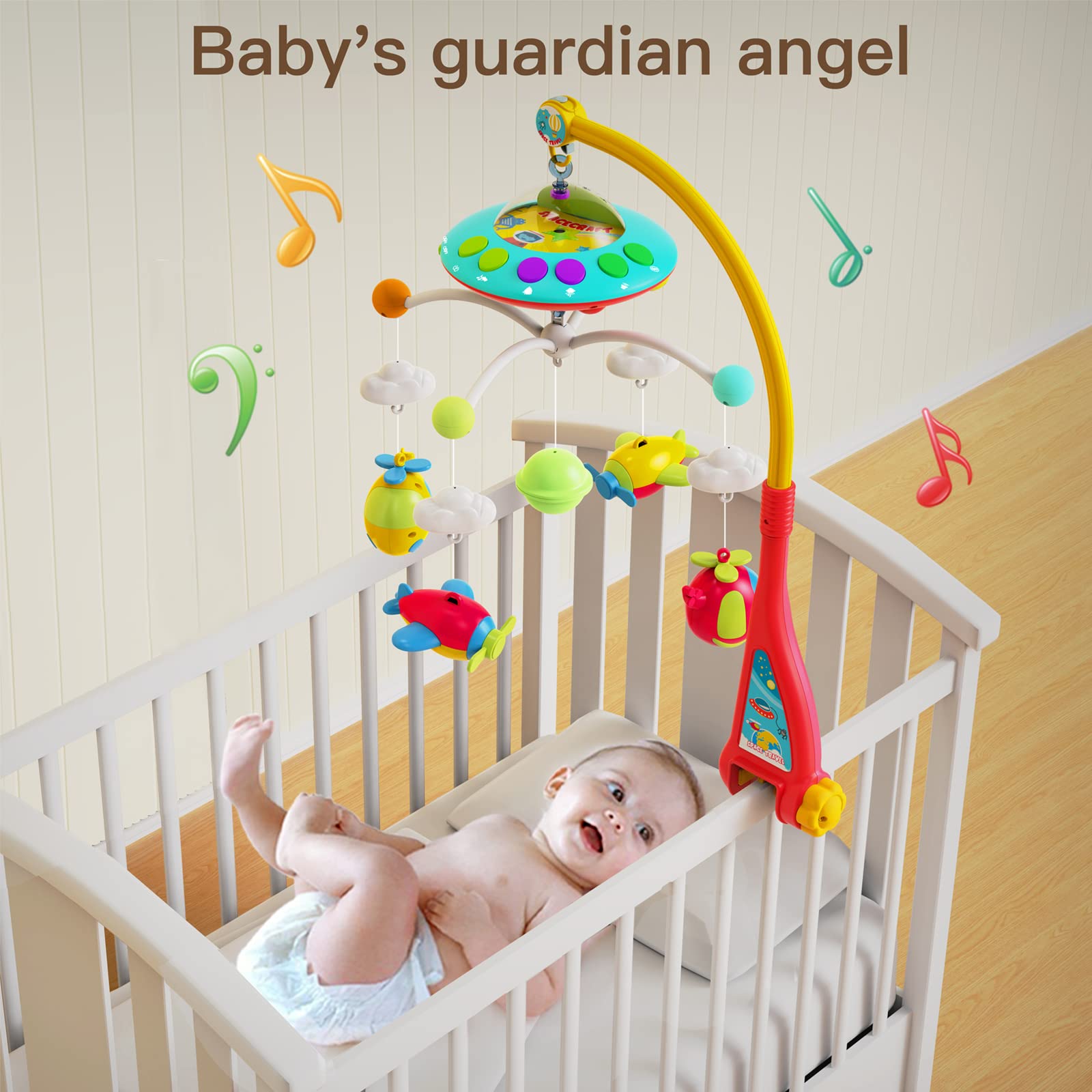 Baby Nursery Mobile Baby Crib Mobile With Music & Lights - 50 Songs ...