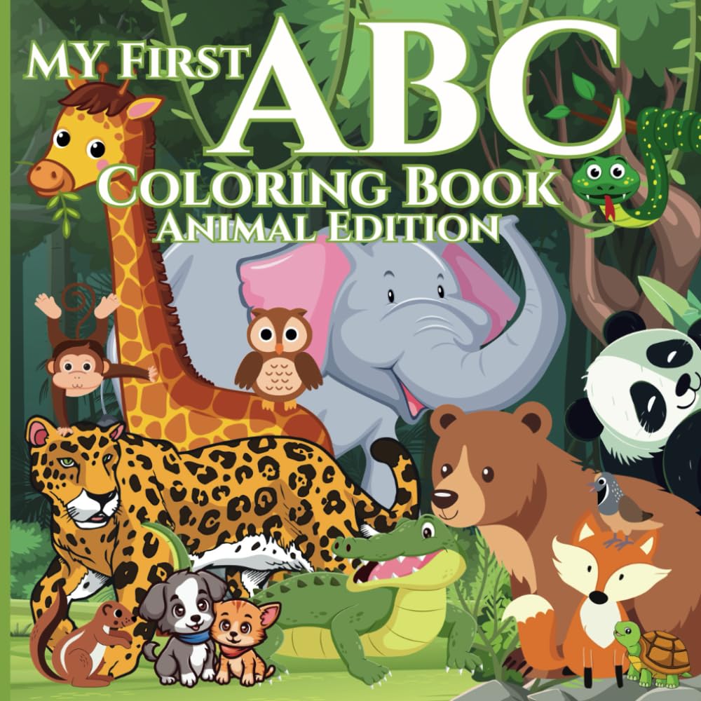 Buy animals alphabet abc coloring book for kids: Educational and Fun ...