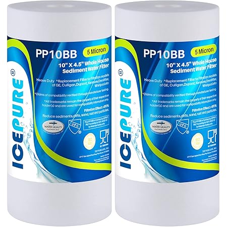 Amazon.com: ICEPURE 5 Micron 10" x 4.5" Whole House Sediment Water ...