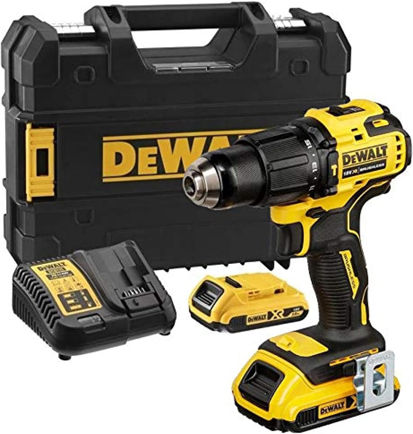 Dewalt DCD709D2T 18v XR Brushless Compact Combi Hammer Drill Tstak - 2 ...