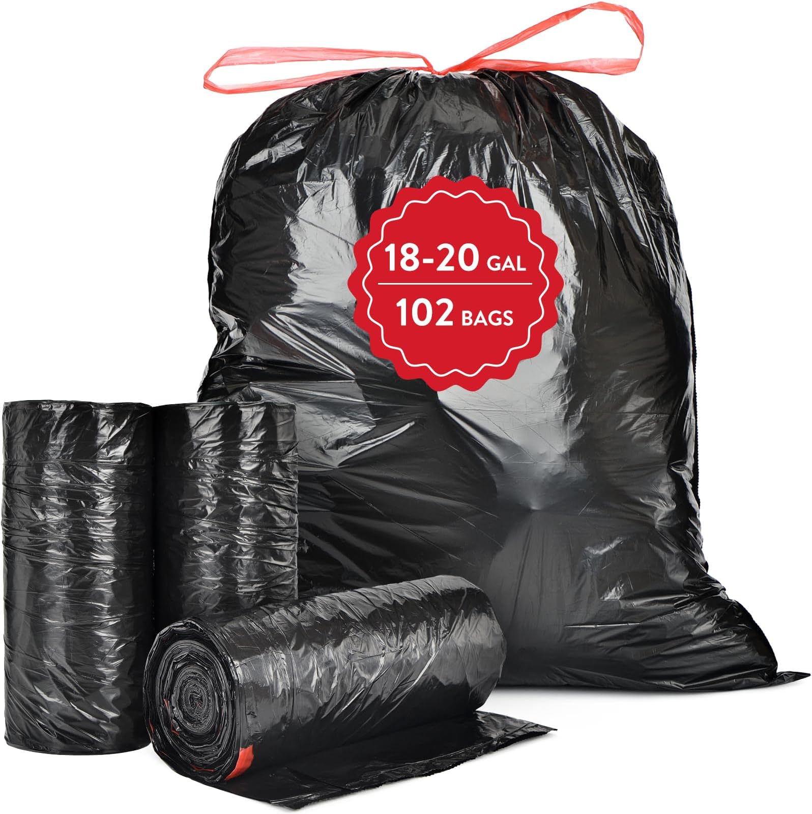 Amazon.com: Geiteoa 18-20 Gallon Trash Bags with Drawstring (102 Count ...