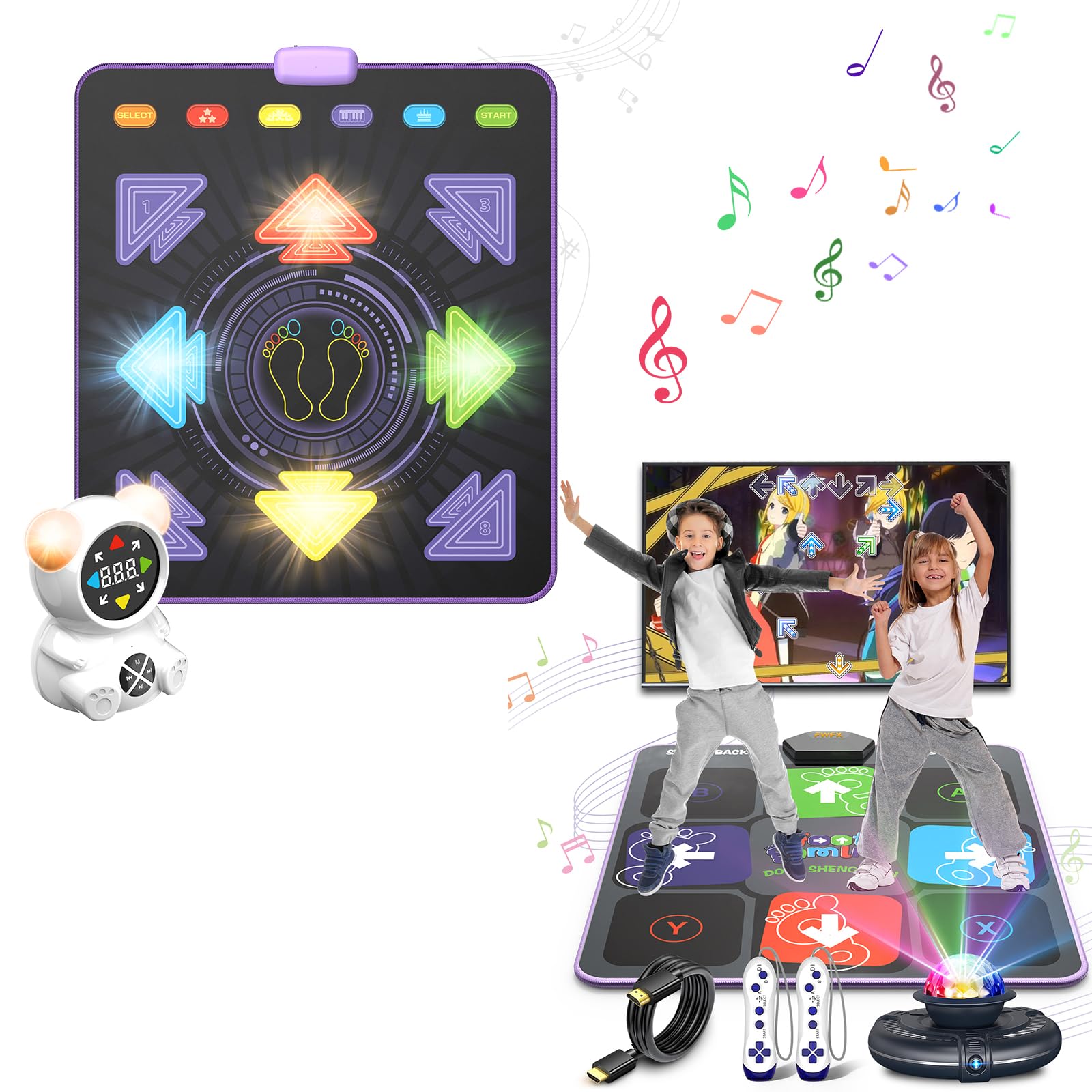 Amazon.com: FWFX A Dance mat Connected to a TV and a Bluetooth-Enabled ...