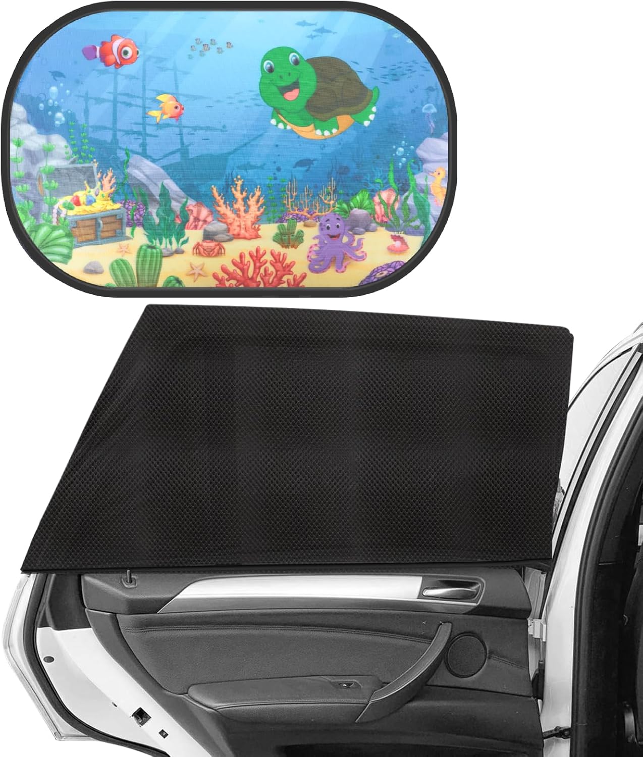 Amazon.com: 2 Pack Car Window Screen 27.2"x39.8" + 2 Pack Window Shade ...