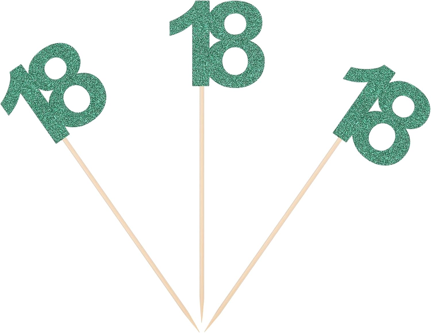 Amazon.com: Green Glitter 18th Birthday Centerpiece Sticks Number 18 ...