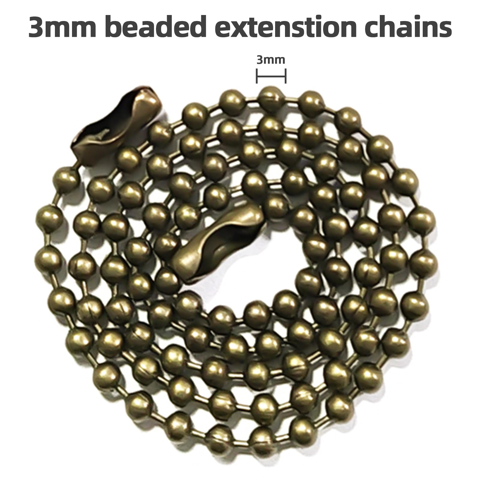 Snapklik.com : 17 Ceiling Fan Pull Chain, Metal Ceiling Fan Chain ...