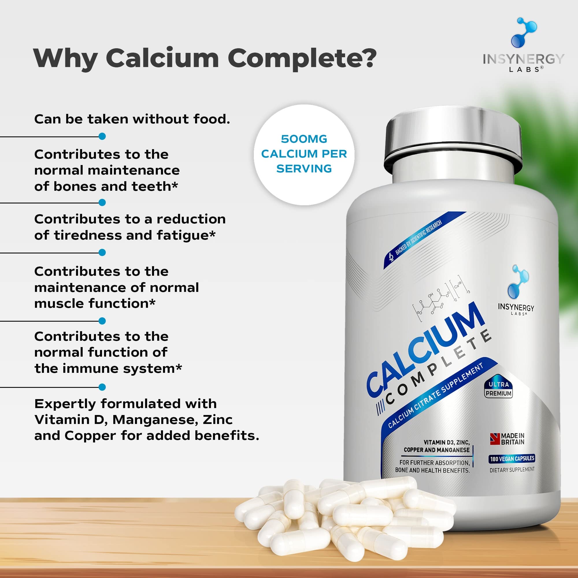 Ultra Premium Calcium Tablets | The UK's No1 Calcium Vitamin D Zinc ...