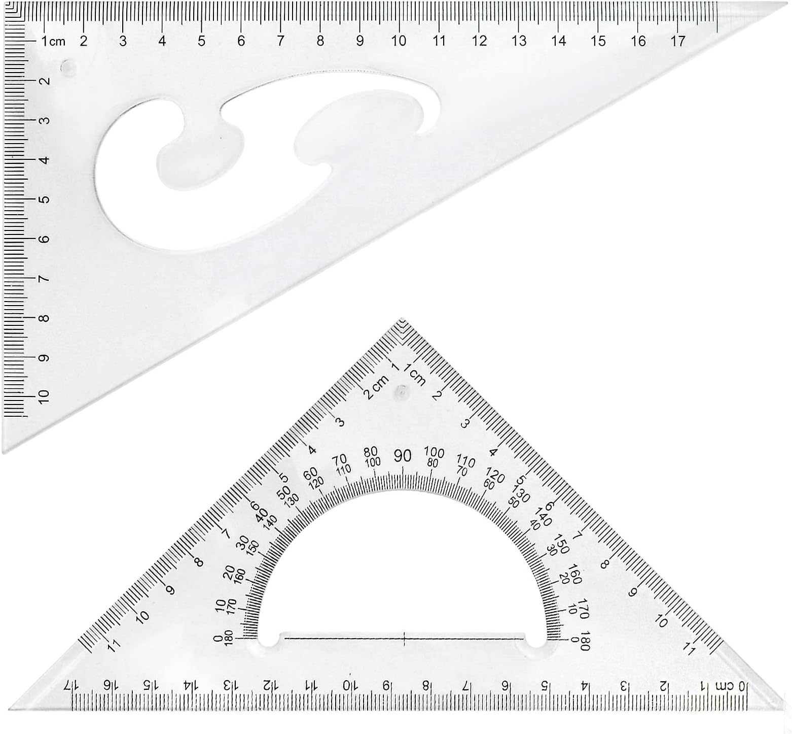 Amazon.com : Westcott Triangular Scale (KT-85), Clear : Triangle Ruler ...