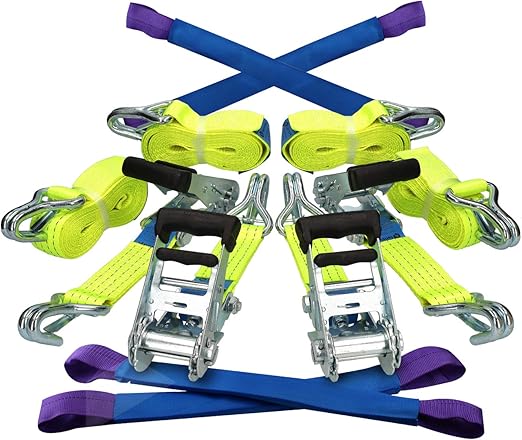 TENSYS - Set of 4 - Hi-Viz Professional Wheel Straps for Car ...