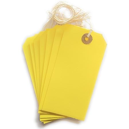 Yellow Manila Strung Tags Luggage Labels Yellow Size 120X60MM Pack of ...