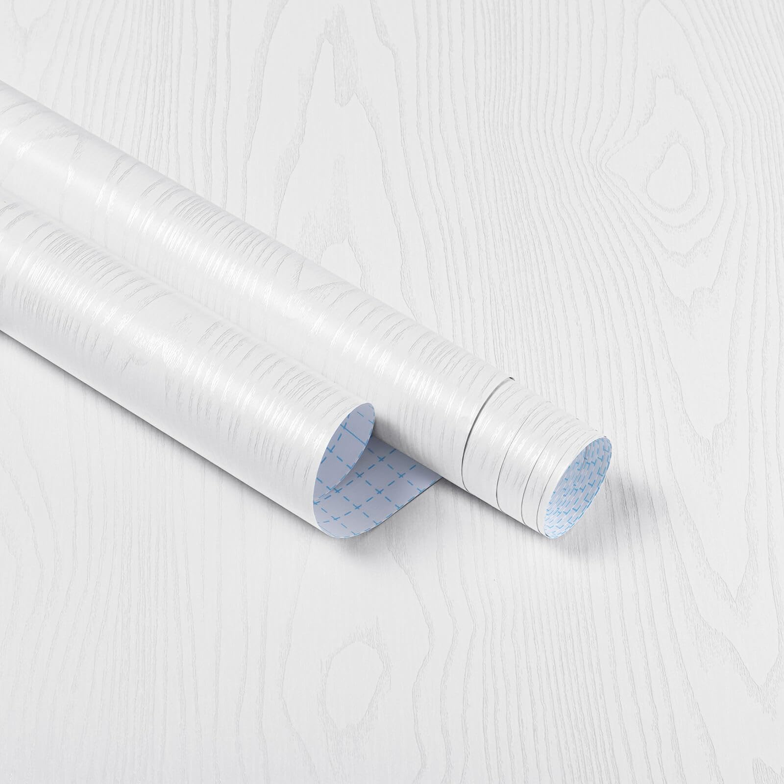 Heroad Brand White Wood Contact Paper, White with Slight Shimmer Wood ...