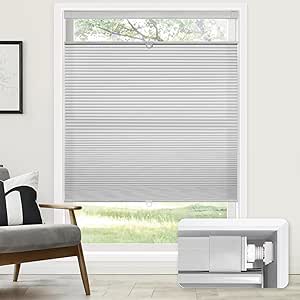 Amazon.com: LazBlinds No Tools No Drill Cordless Cellular Shades ...
