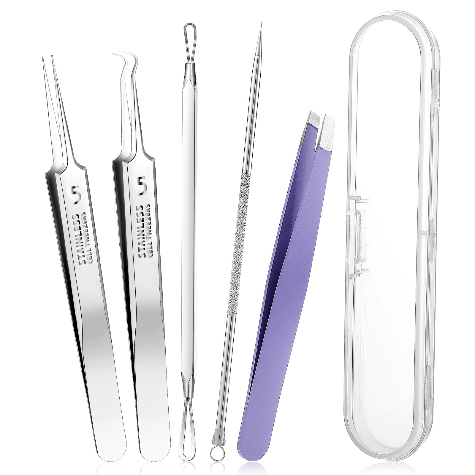 Amazon.com: Ingrown Hair Removal Kit and Pimple Popper Tool Kit, 2 ...
