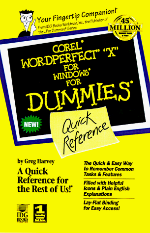 Wordperfect 9 for Windows for Dummies Quick Reference : Buy Online at ...