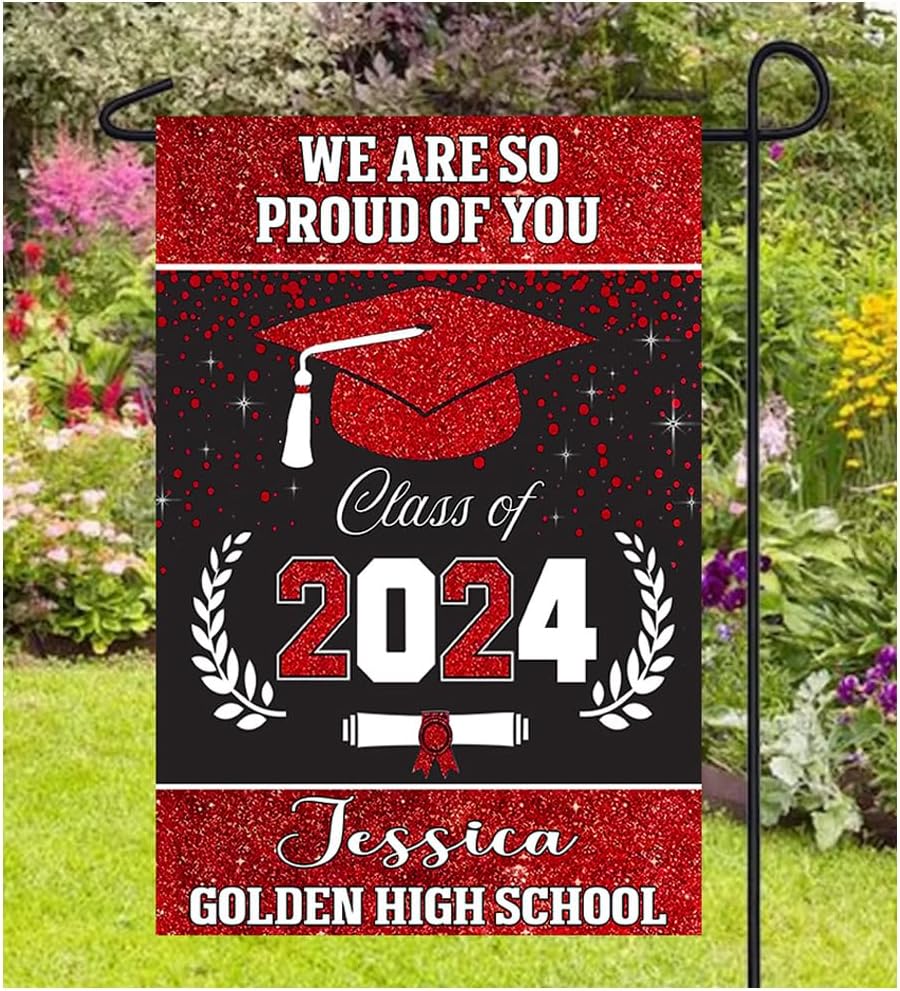 Amazon.com : Chiside Graduation Flag 2024 Personalized, Congrats Class ...