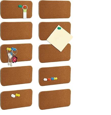 Bulletin Board, Cork Notice Board With 50 Push Pins, Self-Adhesive Felt ...