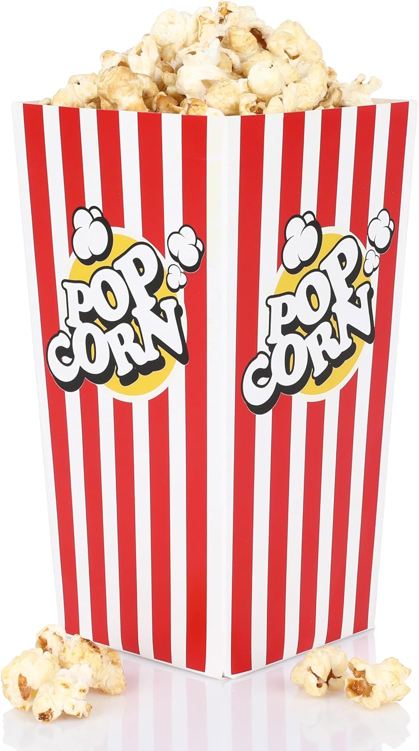 FunX Kraft Paper Popcorn Boxes 12 Pack Large - Party Boxes for Cinema ...
