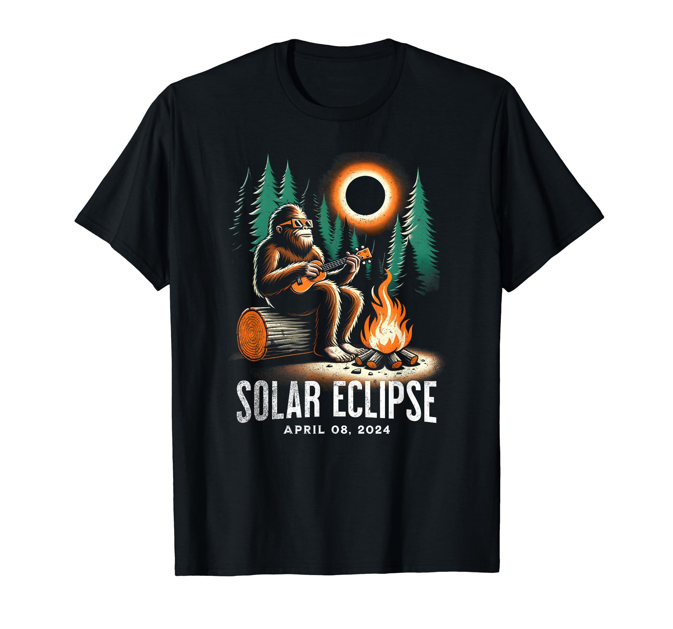 Amazon.com: Solar Eclipse Shirt 2024 Bigfoot Wearing Glasses T-Shirt ...