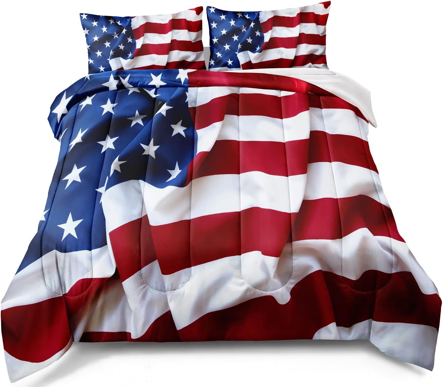 Amazon.com: BDUCOK American Flag Comforter Set Vintage American Flag ...