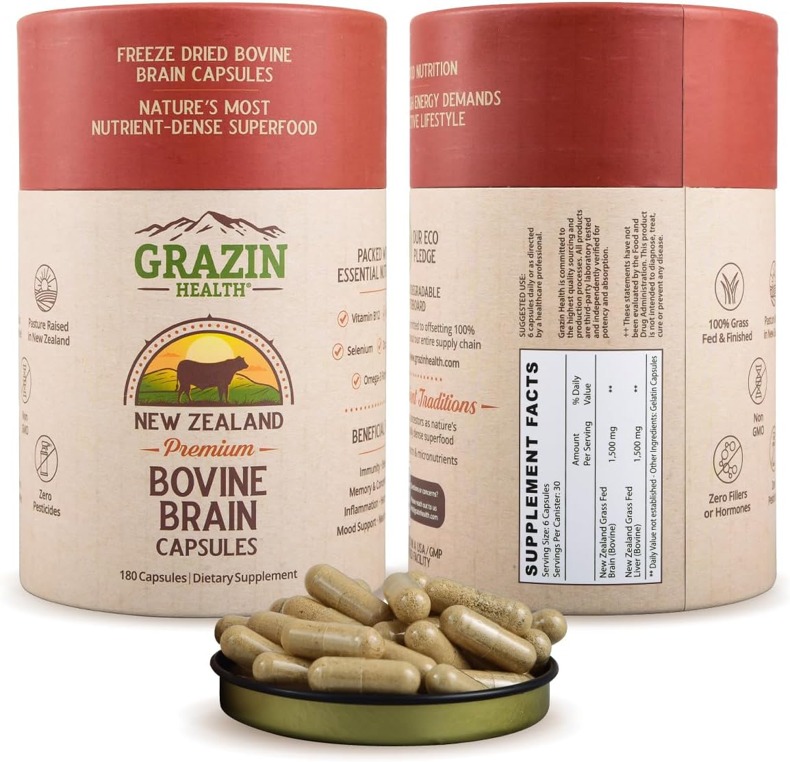 Amazon.com: Ancestral Supplements Grass Fed Beef Brain Supplement with ...