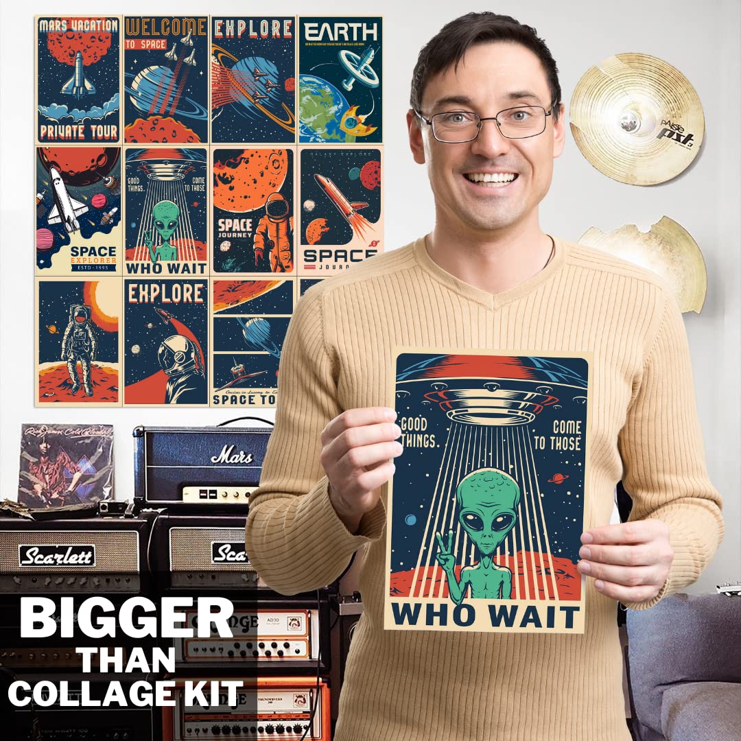 Buy HK Studio Vintage Space Posters Decal - Bigger Size than Wall ...