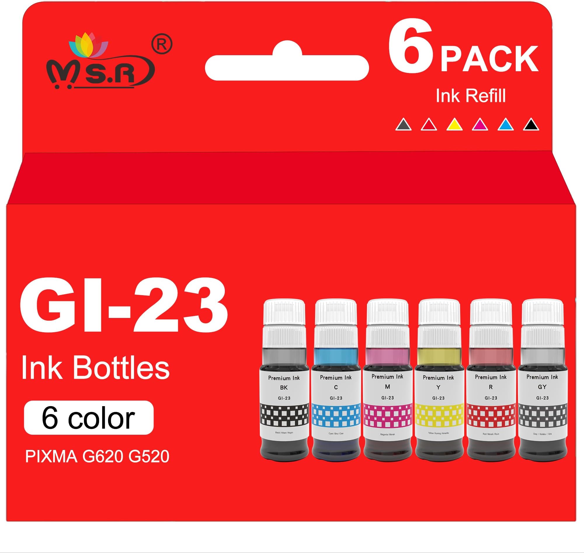 Amazon.com: HEG GI-23 GI23 Ink Bottle Compatible for Canon Pixma G520 ...