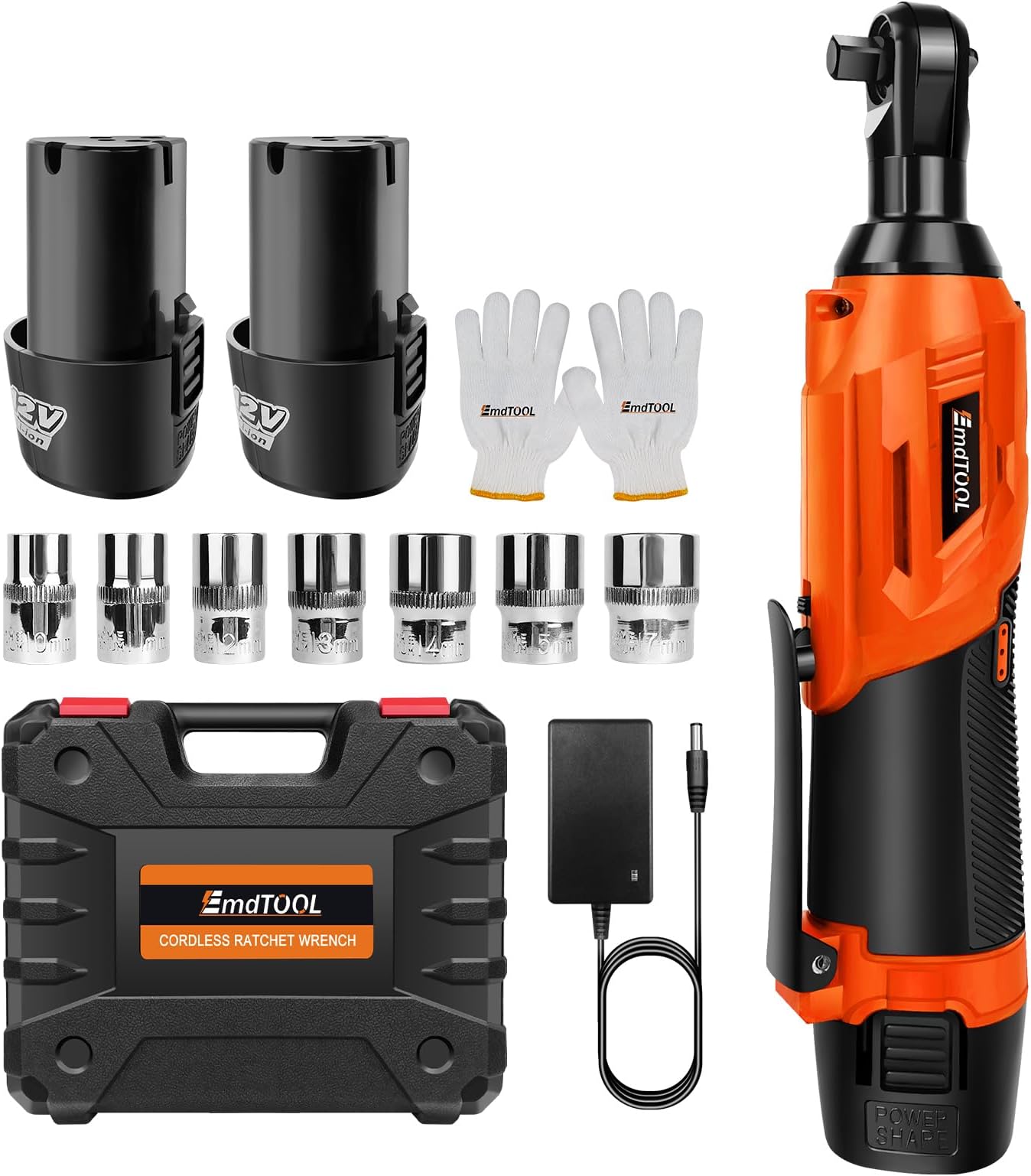 Amazon.com: Yiyai 3/8" Cordless Electric Ratchet Wrench Set, 12V Power ...