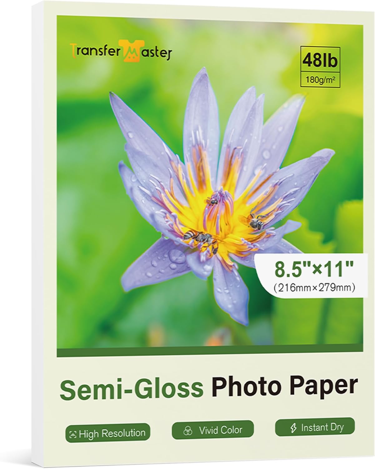 Amazon.com : Transfer Master Semi Glossy Photo Paper 8.5X11 Inch 48LB ...