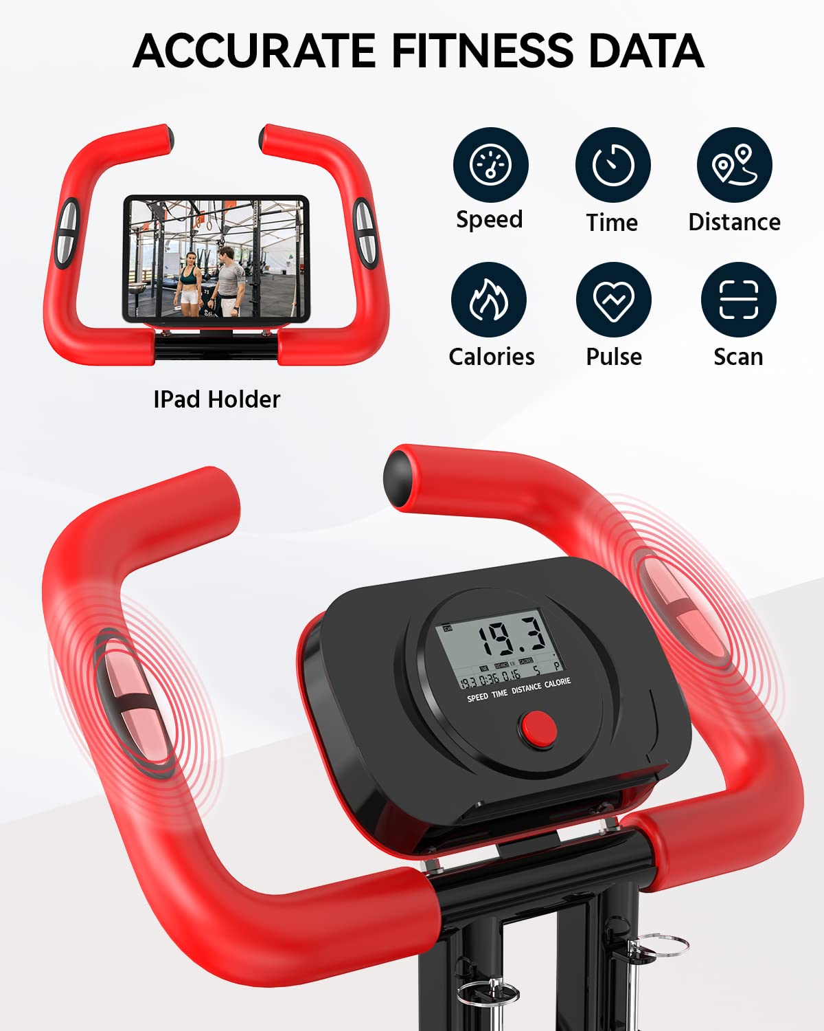 Snapklik.com : Pooboo Folding Exercise Bike, Fitness Stationary Bike ...