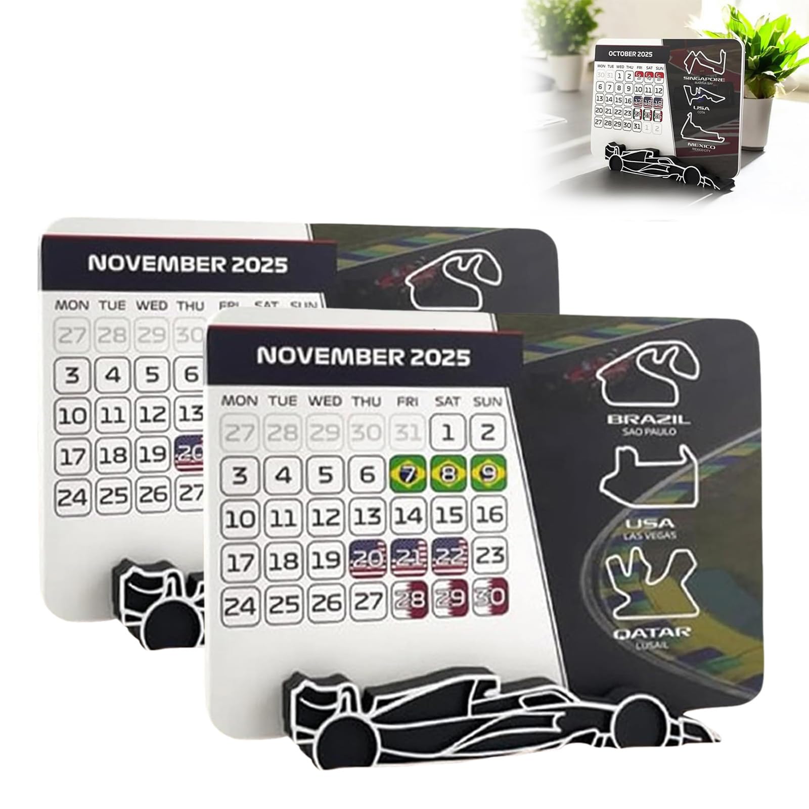 Snapklik.com : 2PCS 2025 F1Calendar Formula Racing Calendars 2025 ...