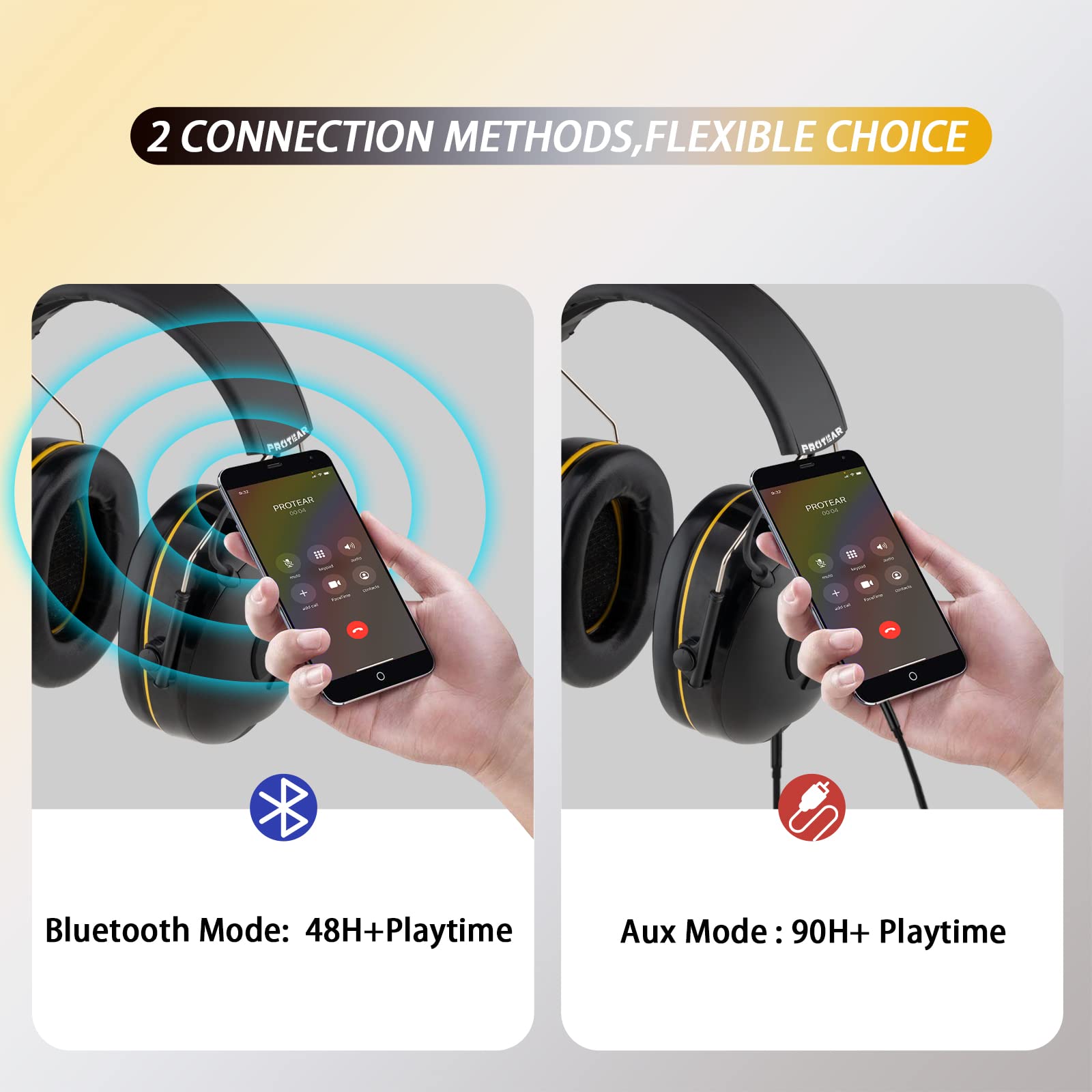 inf protear (Upgraded E6850 Bluetooth Hearing Protection with ...