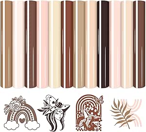 Amazon.com: HTVSTD Skin Tone Heat Transfer Vinyl - 12 Pcs 12'' x 10 ...