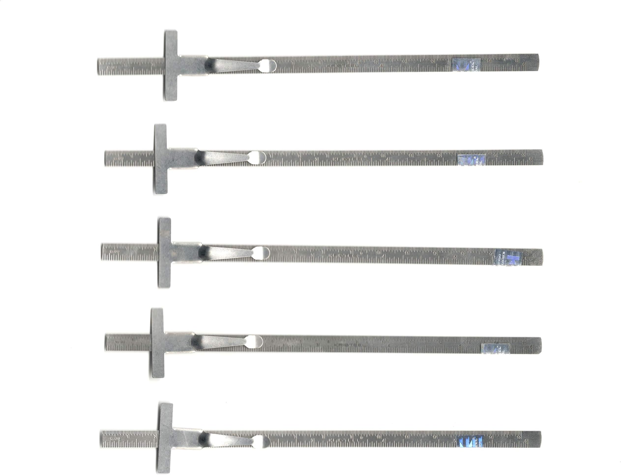 LOVELY® Kristeel Stainless Steel Pocket Clip Scale Ruler Depth Gauge ...