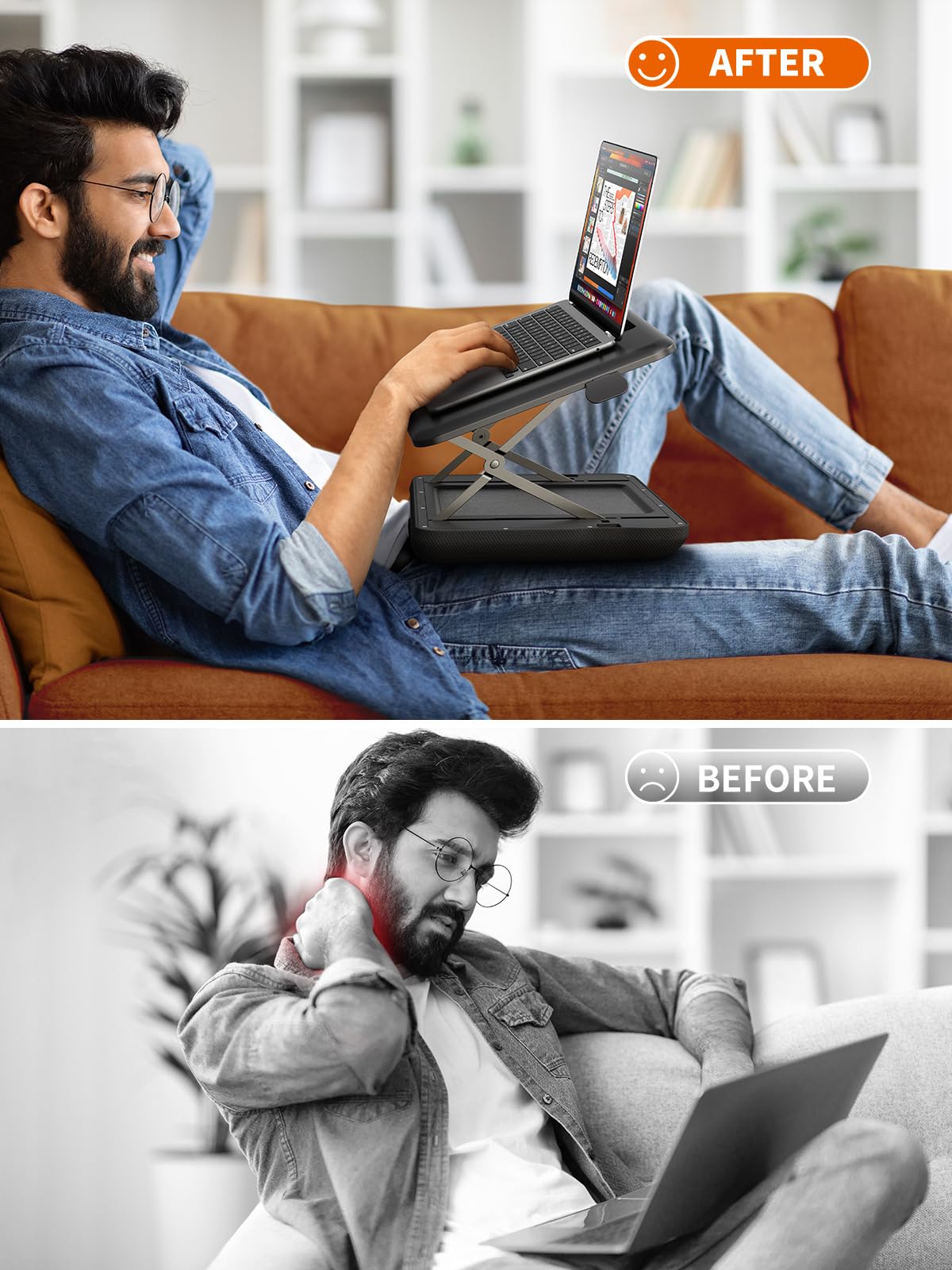 Snapklik.com : Eye Level Laptop Lap Desk - Adjustment Laptop Stand ...