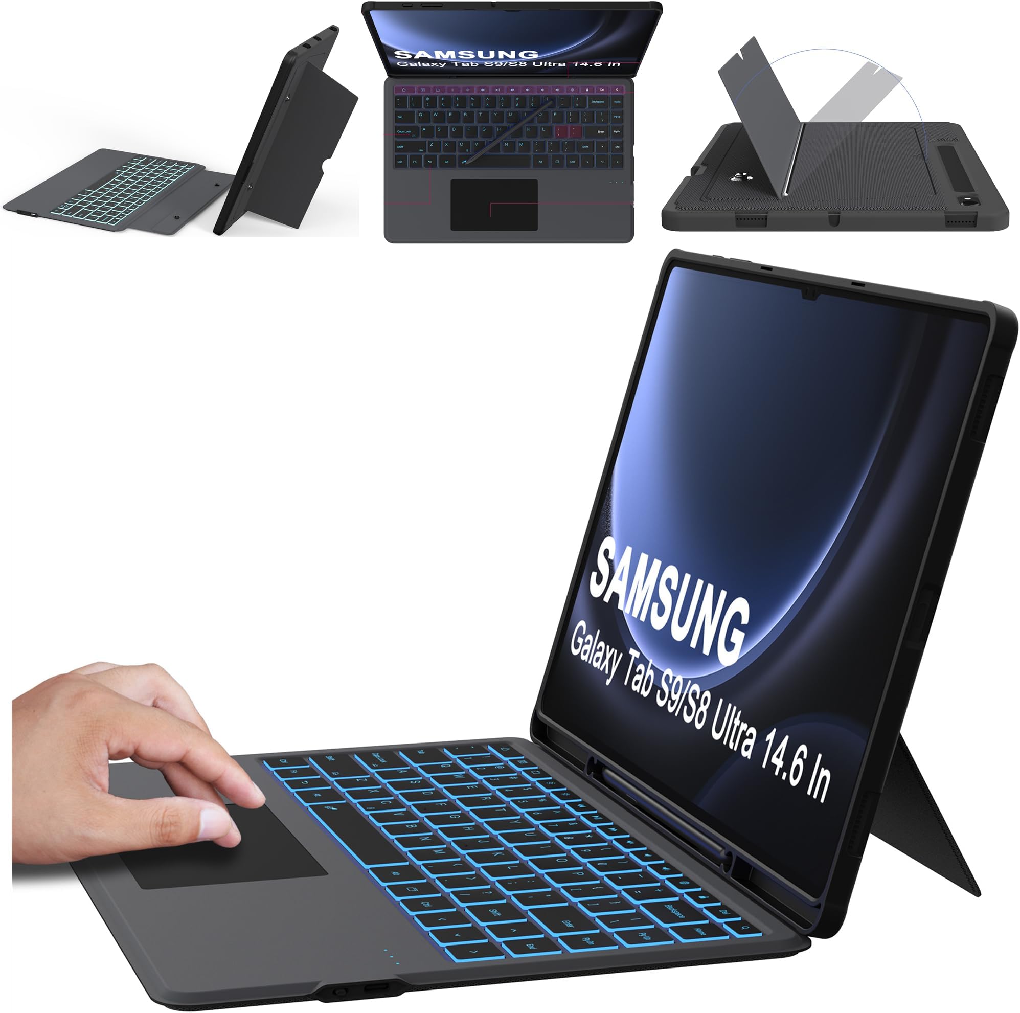 Amazon.com: SAMSUNG - Galaxy Tab S9 Ultra Book Cover Keyboard Slim ...