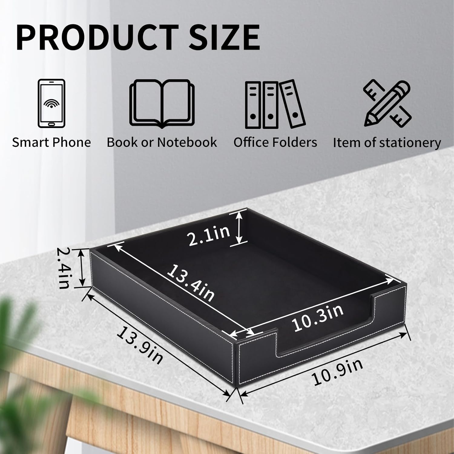 Leather 1-Layer Letter Tray Stackable File Document Australia | Ubuy