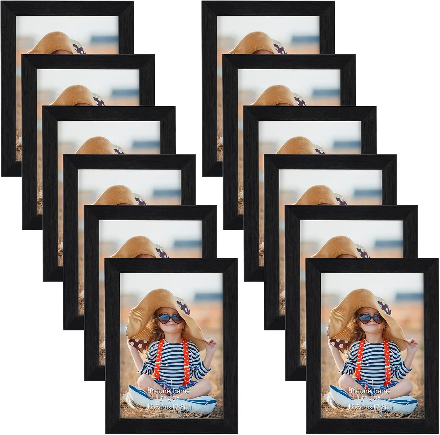 EXYGLO 12er-Set Bilderrahmen 13x18 cm Schwarz für 18x13 Fotos ...