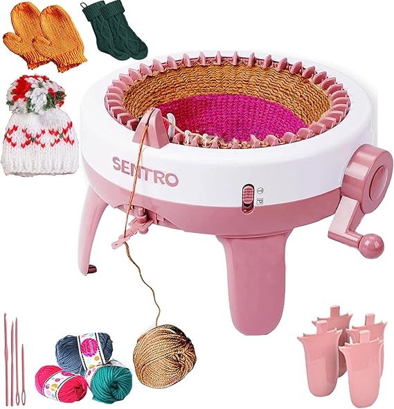 Amazon.com: SENTRO Knitting Machine 40 Needle Knitting Loom Machine ...