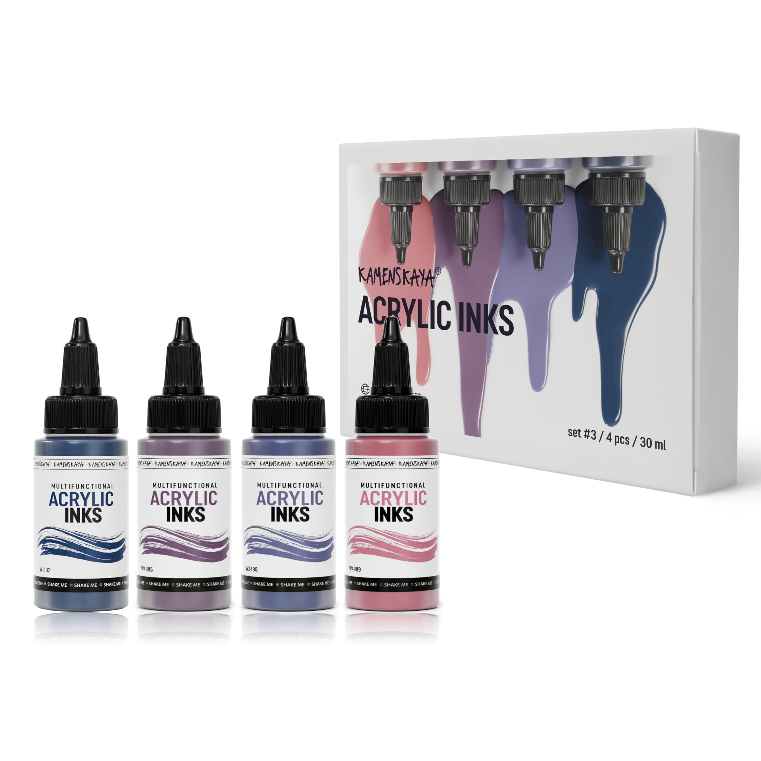Amazon.com : KAMENSKAYA Acrylic Inks for Artists - Acrylic Ink Set ...