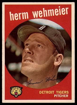 Amazon.com: 1959 Topps #421 Herm Wehmeier Excellent+ Tigers ...