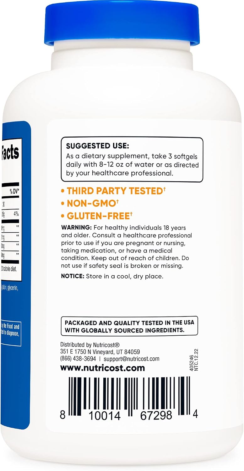 Buy Nutricost Omega 3 Fish Oil - 2500MG, 120 Softgels (40 Serv ...