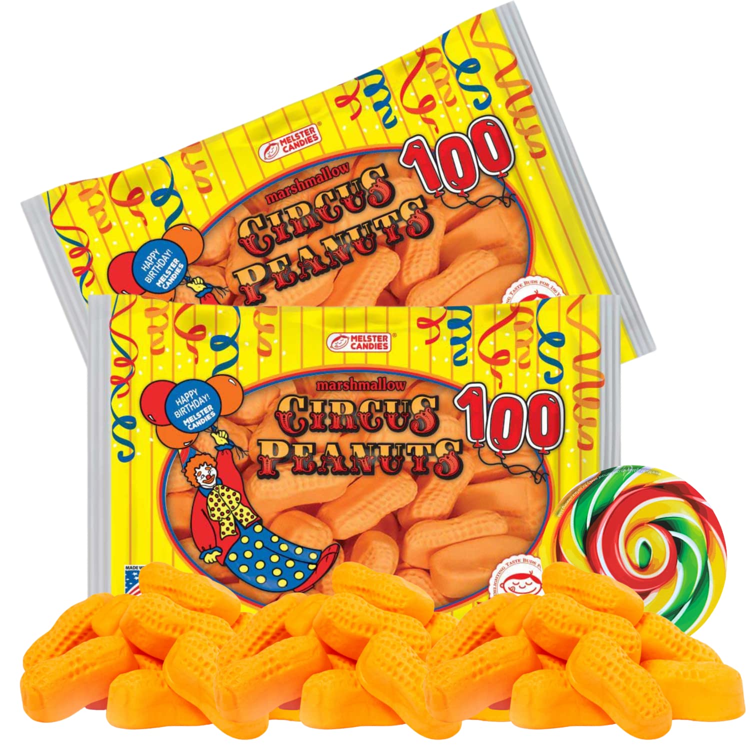 Amazon.com : Circus Peanuts Marshmallow Candy, Banana Flavored Peanut ...