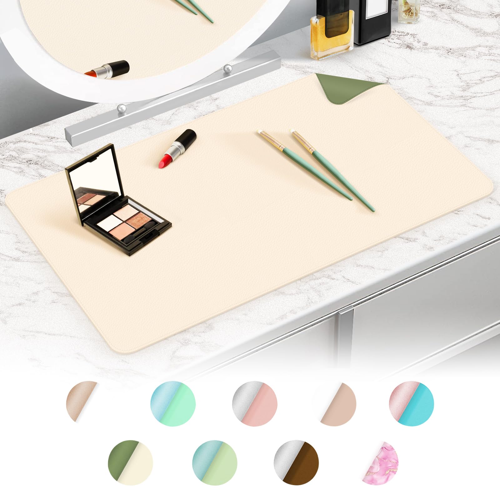 Amazon.com : TOHONFOO Makeup Mat for Vanity to Protect Vanity Desk Top ...