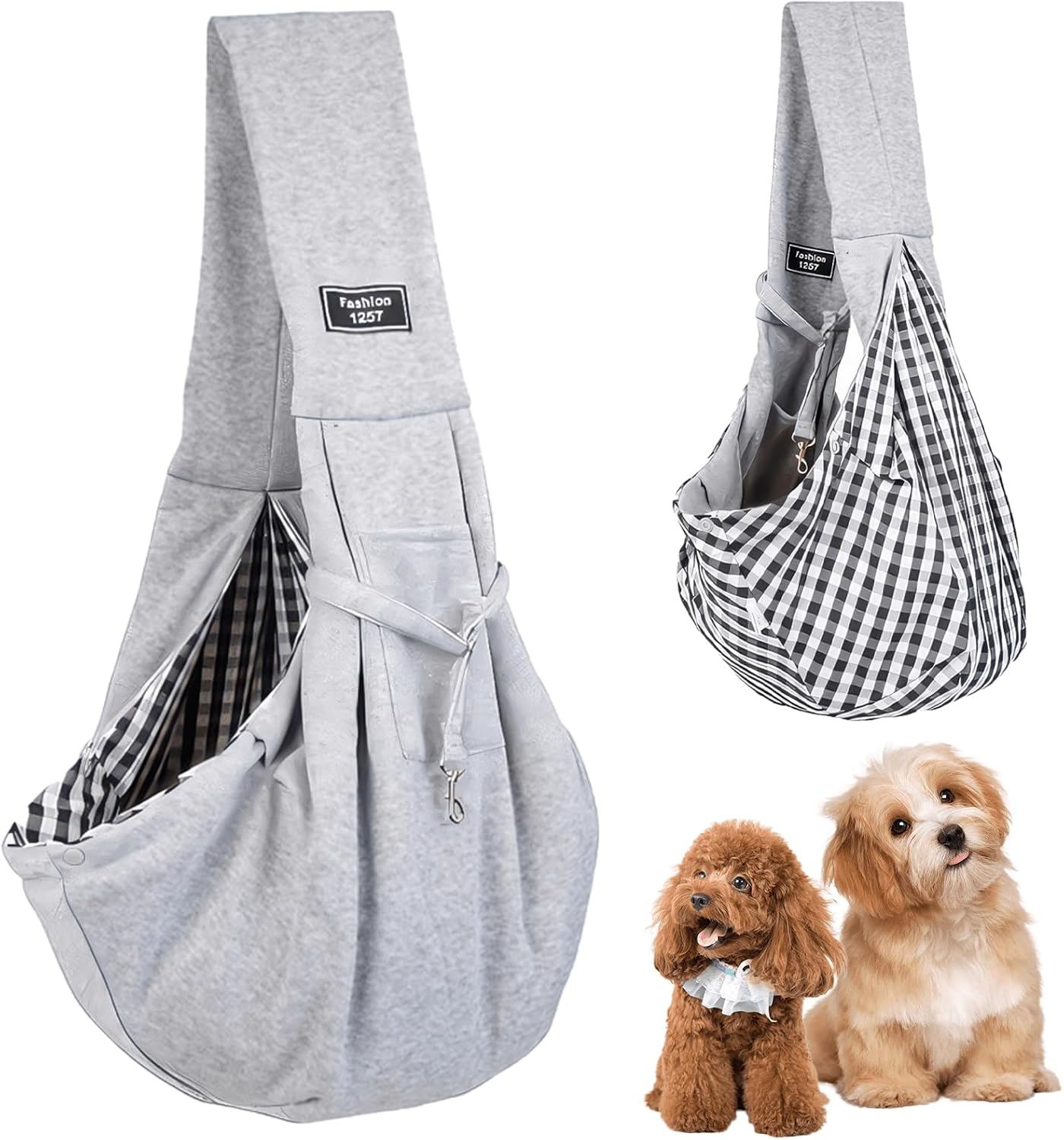 Dog Sling Puppy Carrier, Pet Hand-Free Sling for Cats and Dogs, Outdoor ...