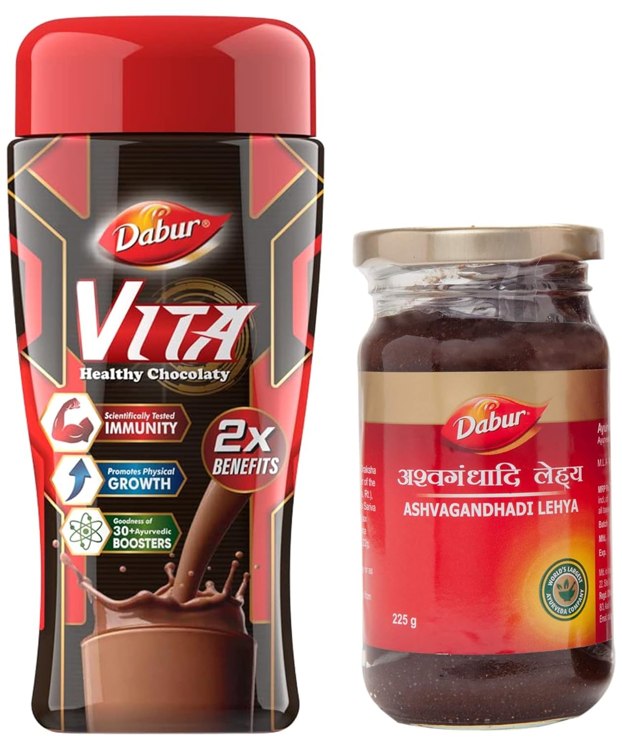 Buy Dabur Vita Powder, Pack of 500 g Jar & Dabur Ashwagandhadi Lehya ...